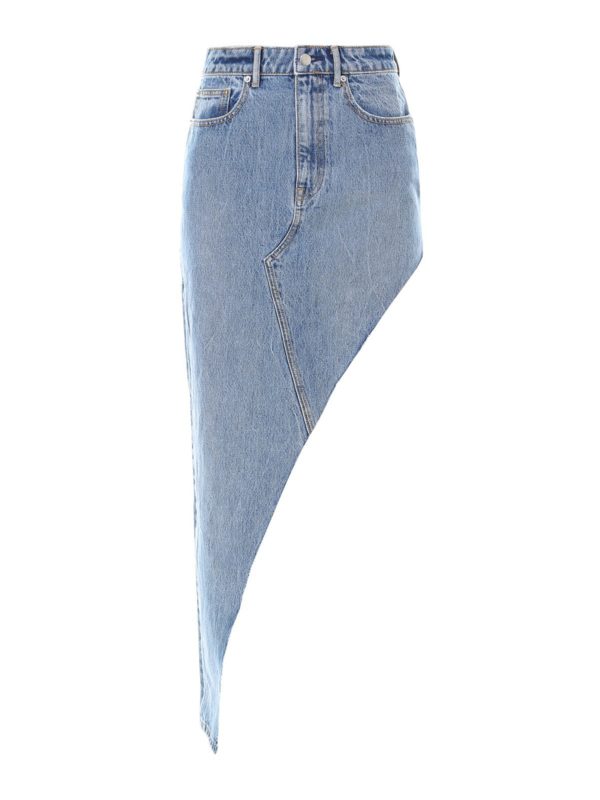 Alexander Wang - Maxi asymmetric denim skirt - Knee length skirts ...