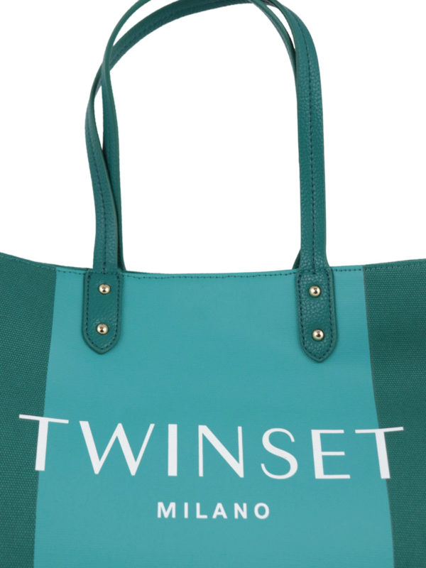 Twinset - Colour block canvas tote - totes bags - 201TO822005056