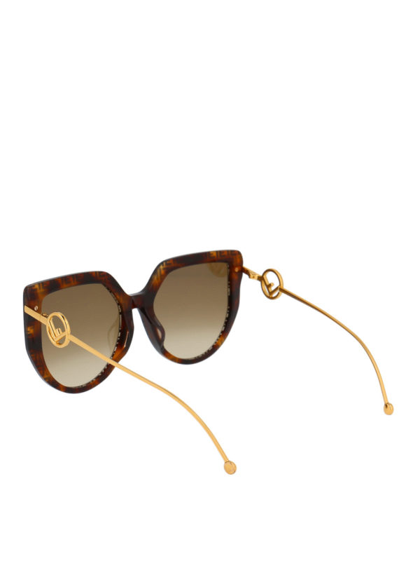 Sunglasses Fendi Ff Monogram Geometric Frame Sunglasses Ff0428fs086ha
