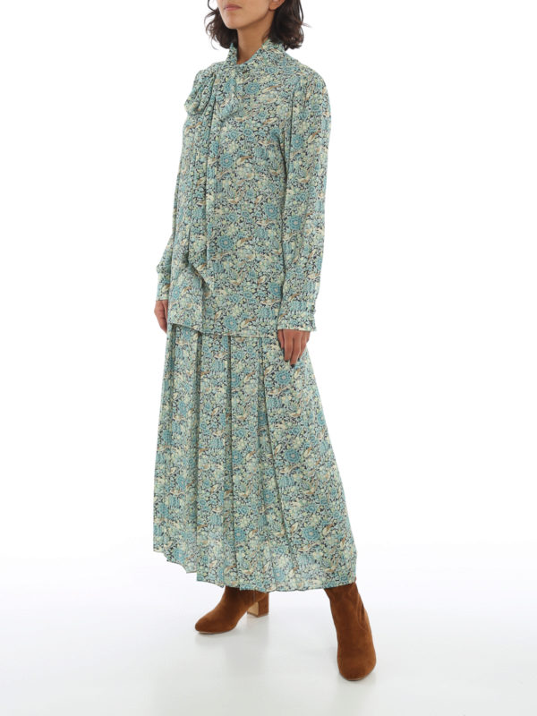 Knee length skirts & Midi Gucci - Gucci Liberty print skirt ...