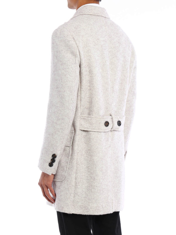 Short coats Eleventy - Herringbone alpaca blend coat - 979CS0082CAS2201102