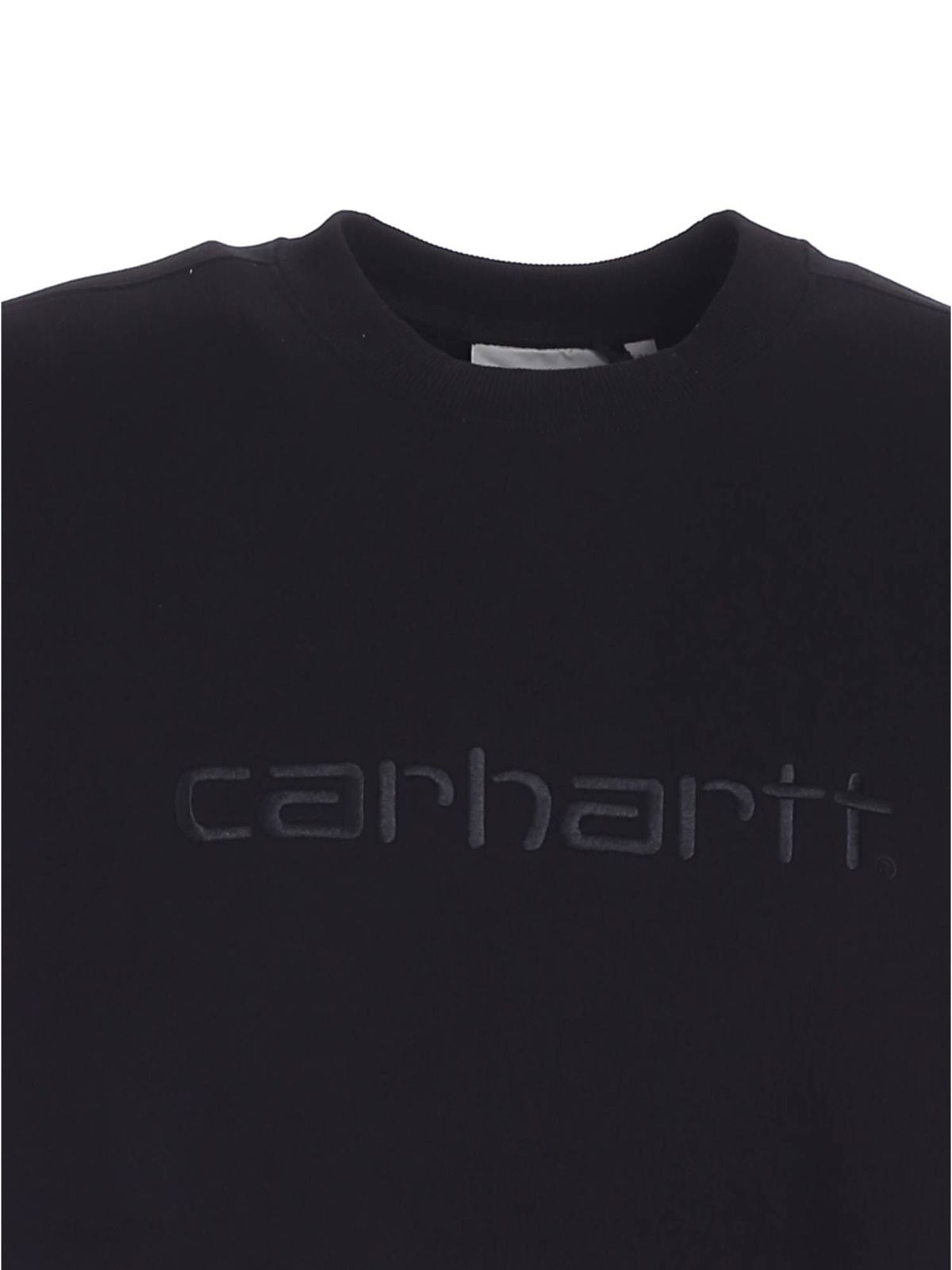Felpe e maglie Carhartt - Felpa nera con ricamo logo - I03022900EXX Felpe e maglie Carhartt - Felpa nera con ricamo logo - I03022900EXX