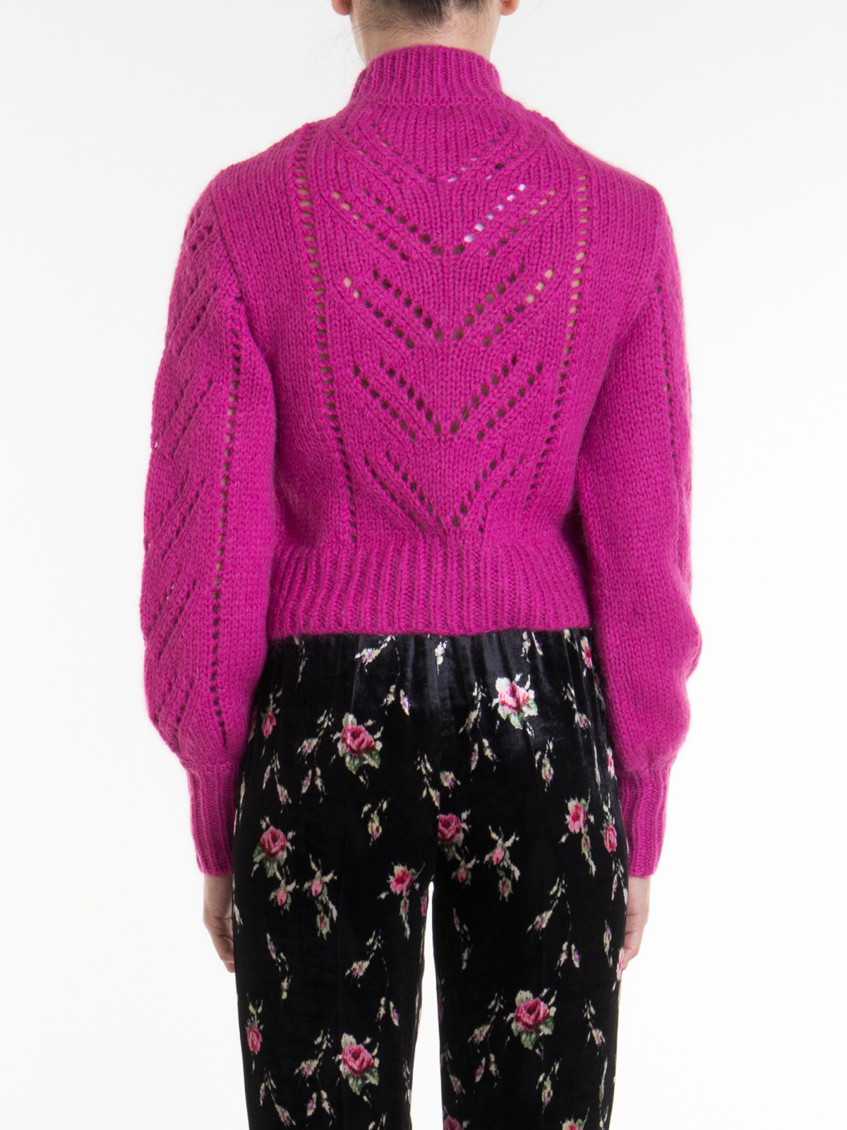 Turtlenecks & Polo necks Valentino Red - Cable knit turtleneck ...