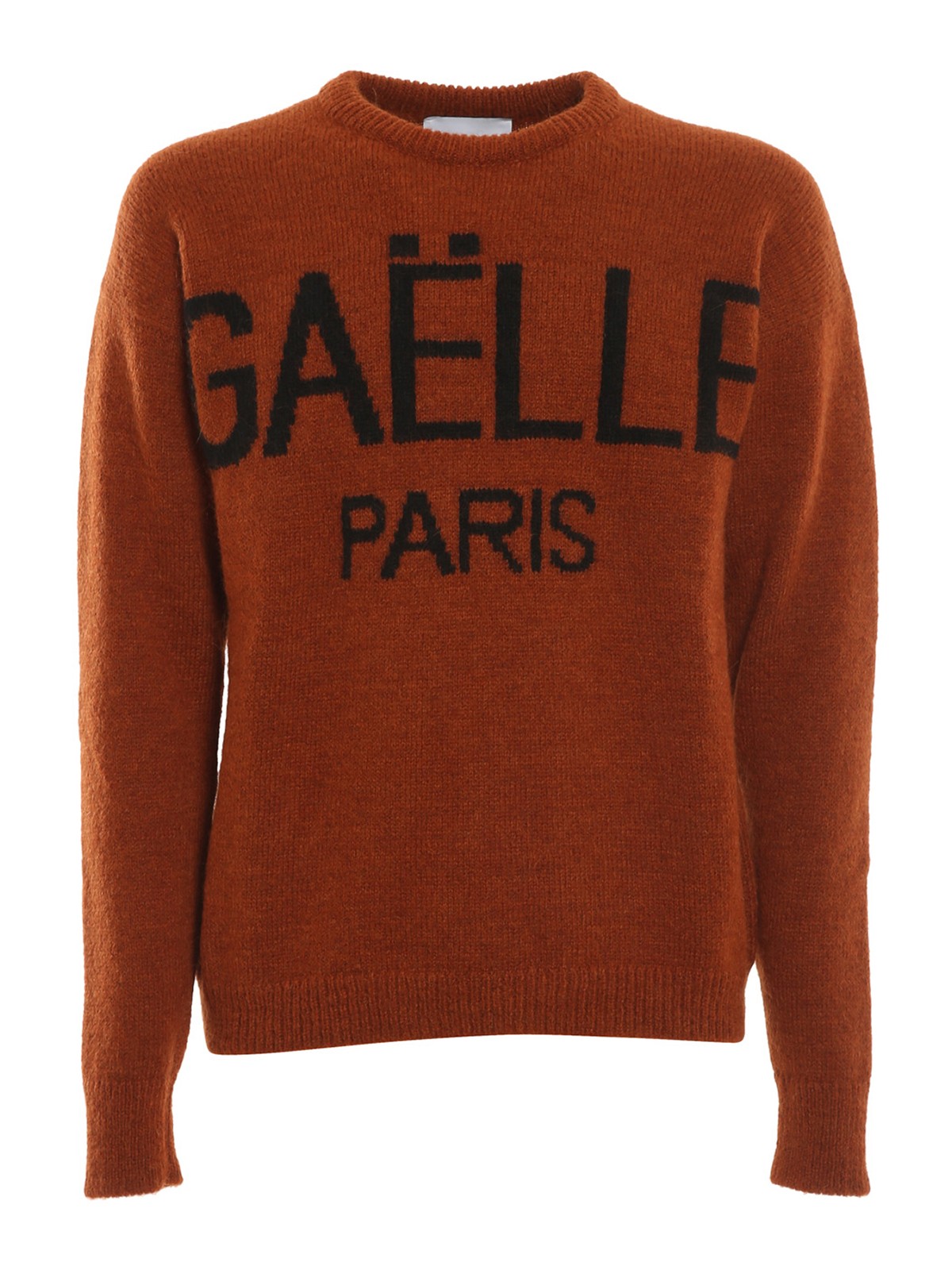 Gaelle Paris Logo Lettering Jumper In Brown | ModeSens