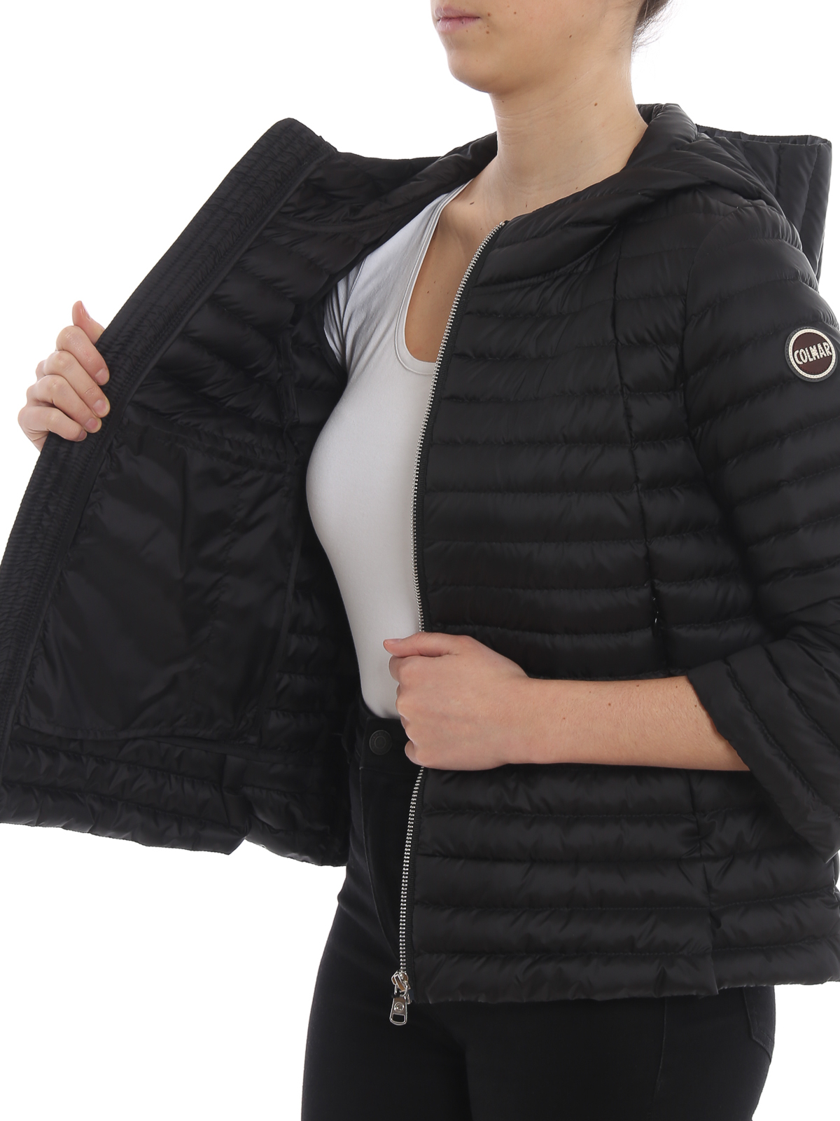 Padded Jackets Colmar Originals Hooded A Line Black Puffer Jacket