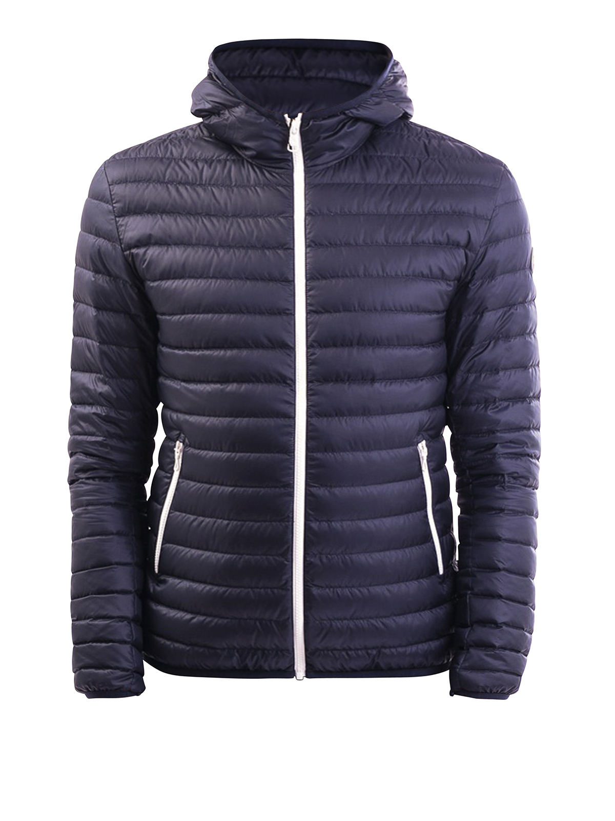 Colmar Originals Blue Tech Fabric Hooded Puffer Jacket In Dark Blue ...