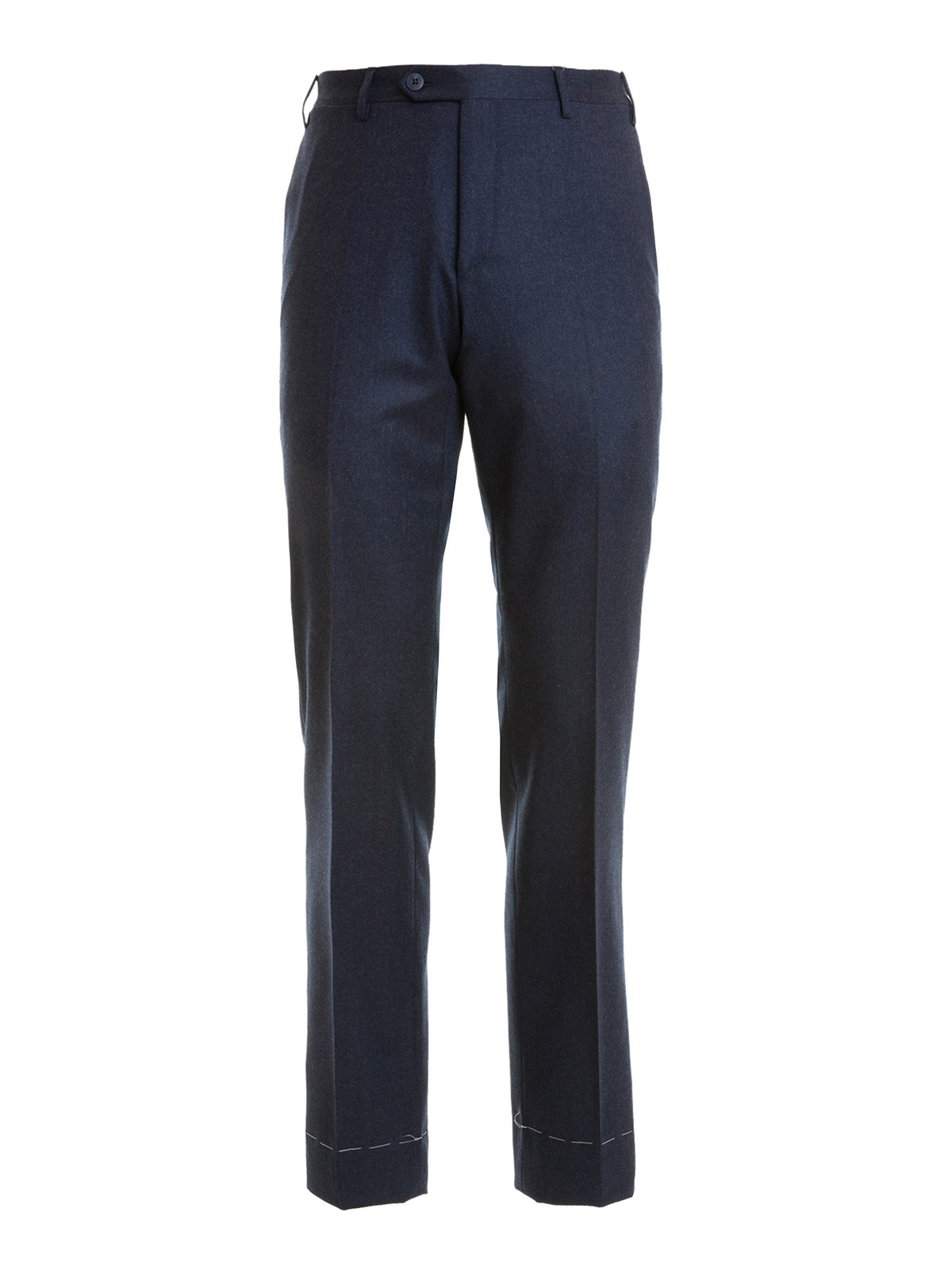 Tailored & Formal trousers Corneliani - Dark blue wool tailored ...