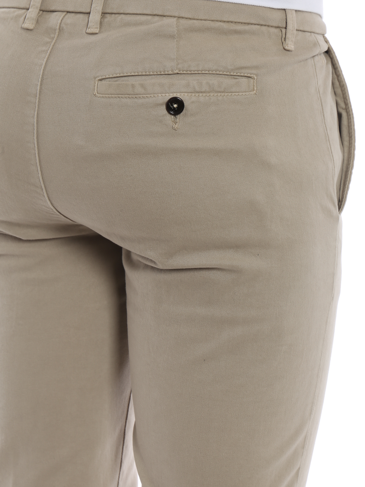 Fay - Soft touch beige cotton slacks - casual trousers - NTM8637187TQGGC814