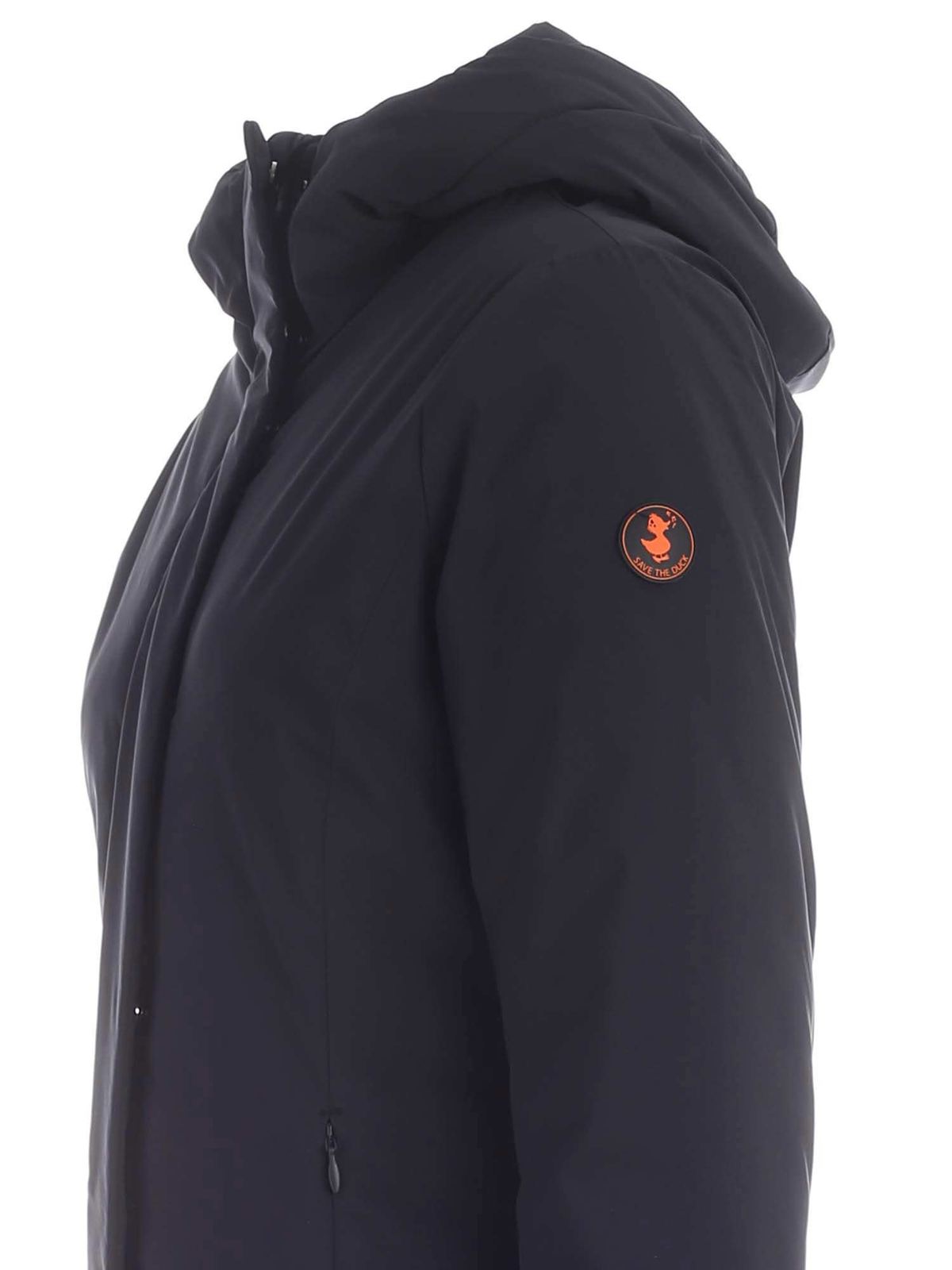 Save the Duck - Logo patch puffer jacket - padded coats - D4543WMATTY00001 Save the Duck - Logo patch puffer jacket - padded coats - D4543WMATTY00001