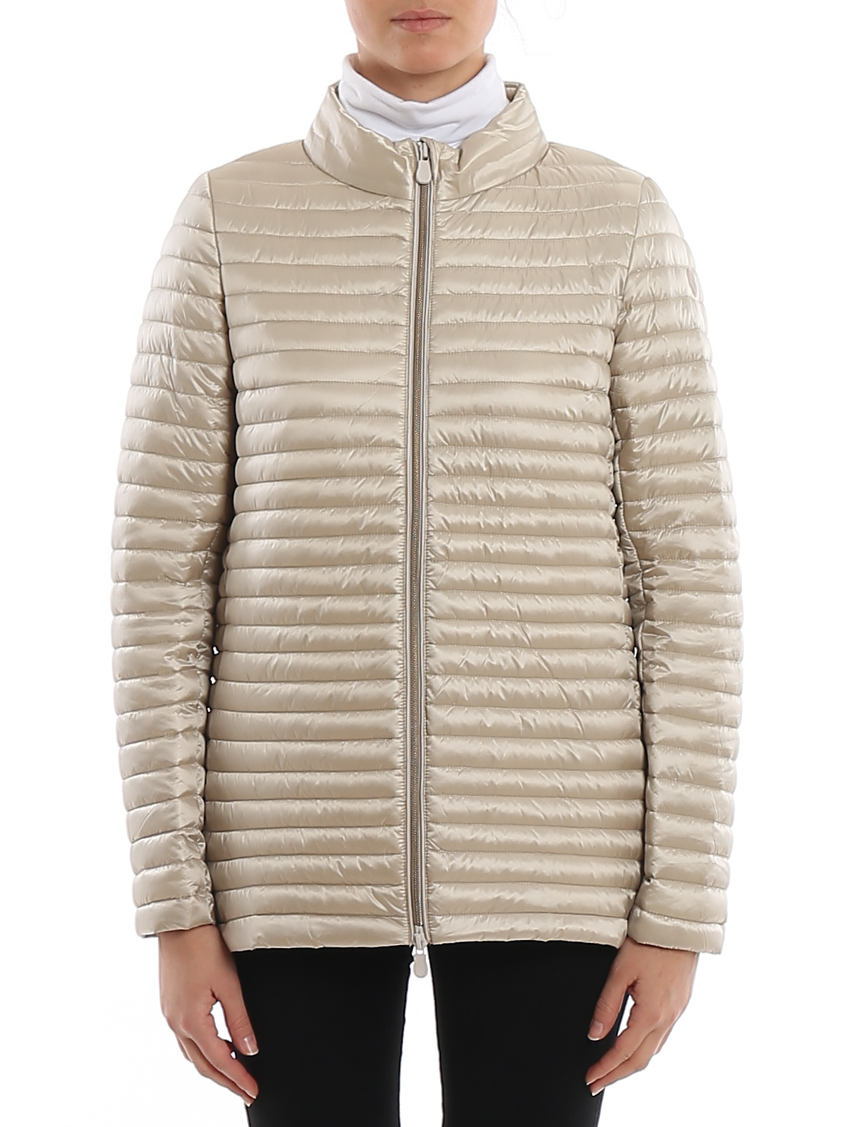 Padded coats Save the Duck - Shiny nylon eco-friendly padded short coat ... Padded coats Save the Duck - Shiny nylon eco-friendly padded short coat ...