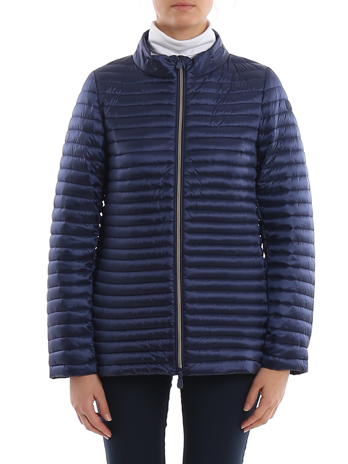 Save the Duck - Shiny nylon eco-friendly padded short coat - padded ... Save the Duck - Shiny nylon eco-friendly padded short coat - padded ...