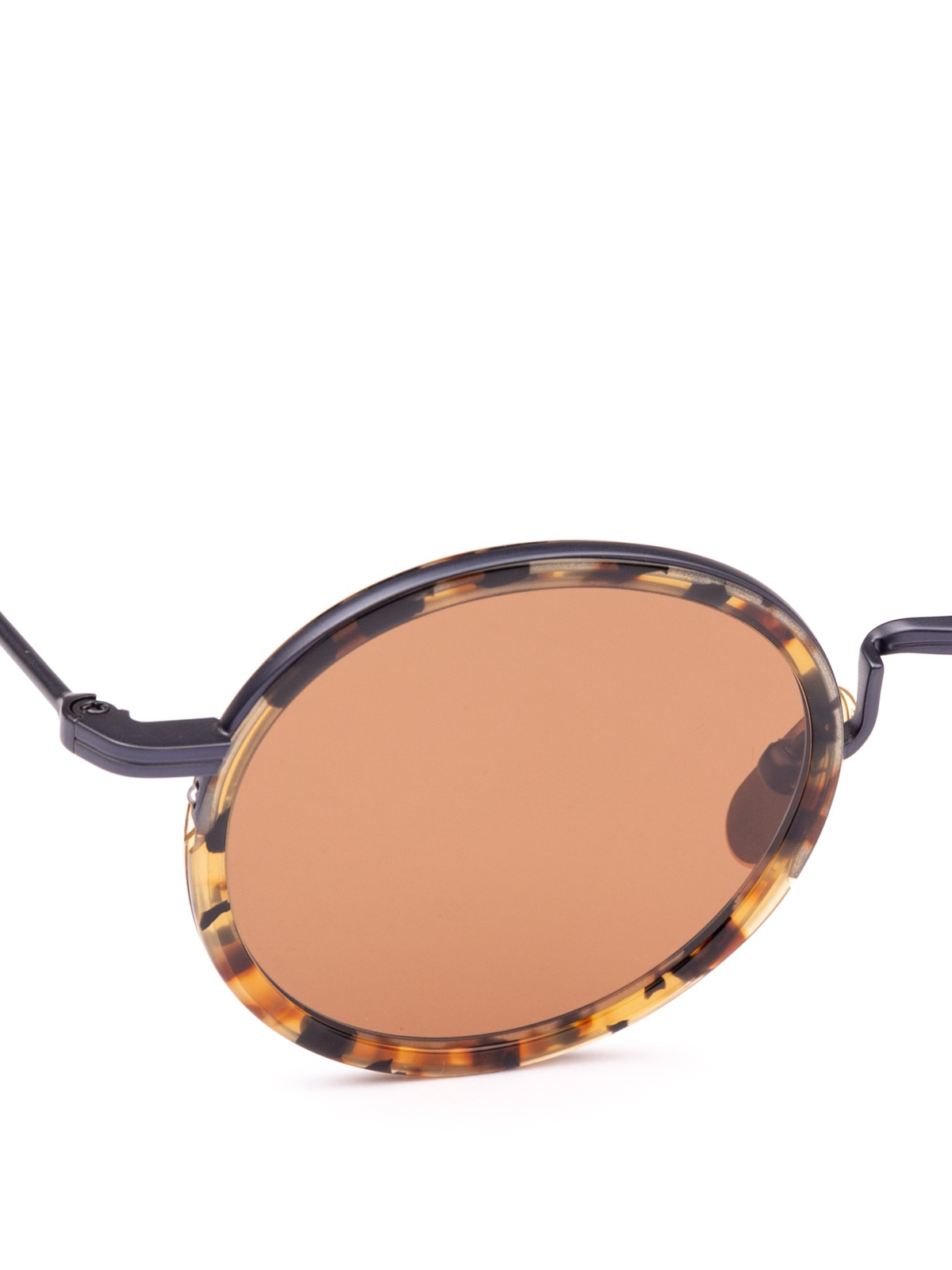 Sunglasses Thom Browne Tortoise Frame Titanium Round Sunglasses Tbs906tktnvy
