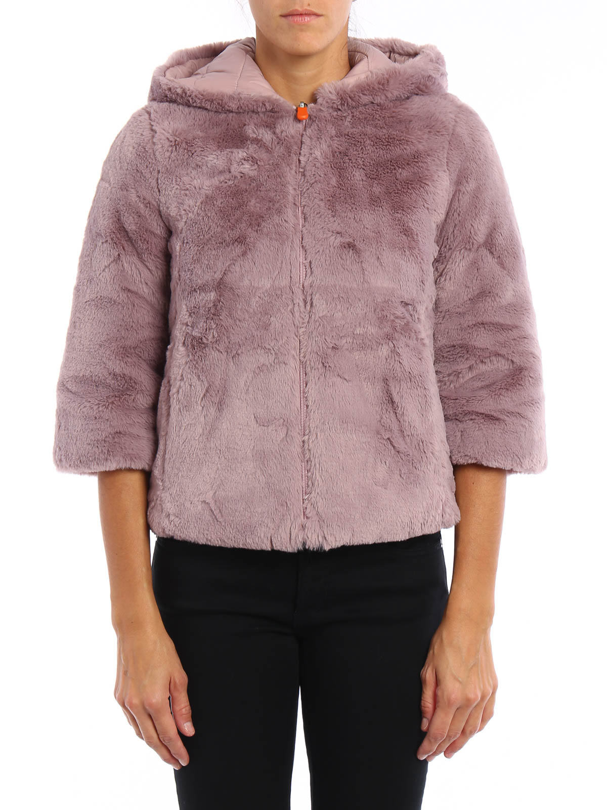 Fur & Shearling Coats Save the Duck - Reversible faux fur light jacket ... Fur & Shearling Coats Save the Duck - Reversible faux fur light jacket ...